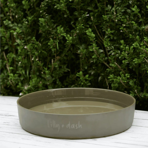 Extra Large Outdoor Dog Water Bowl, Charcoal