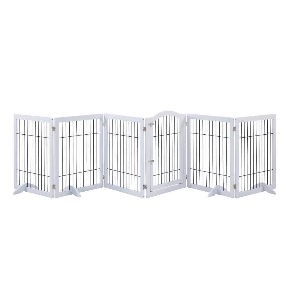 Wooden Dog Pen, Puppy Enclosure & Six Panel Pet Gate