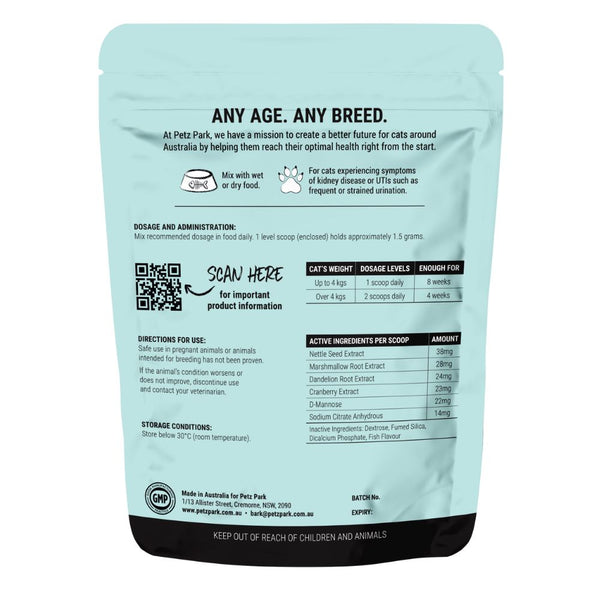 Petz Park Supplement For Cats | Urinary + Kidney
