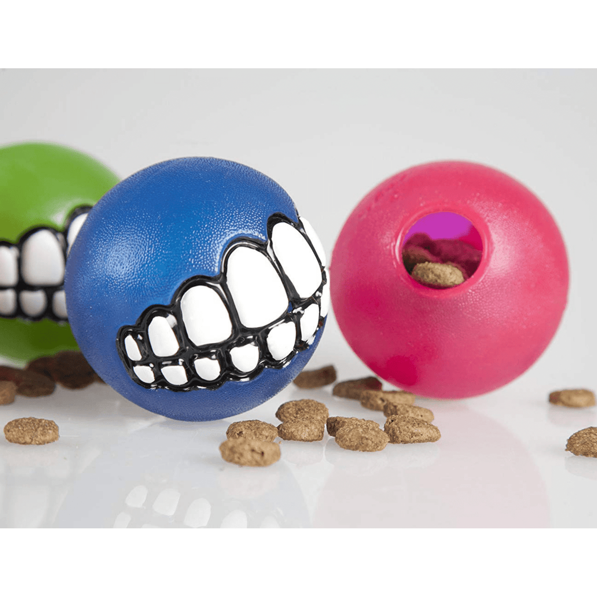 Rogz Grinz Dog Ball Toy, Blue